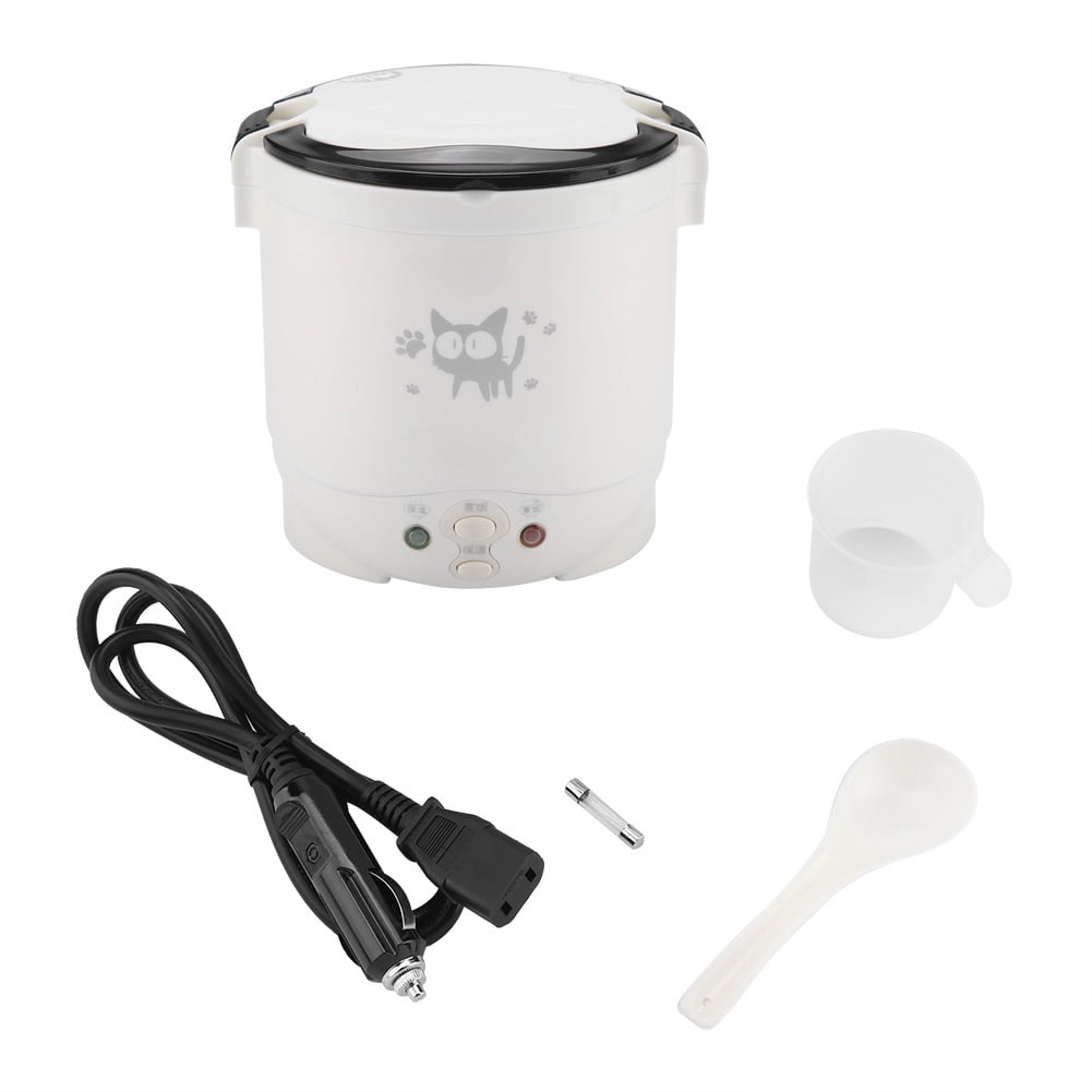 1 Liter Mini Rice Cooker, 12 Volt Electric Lunch Box Portable Travel ...