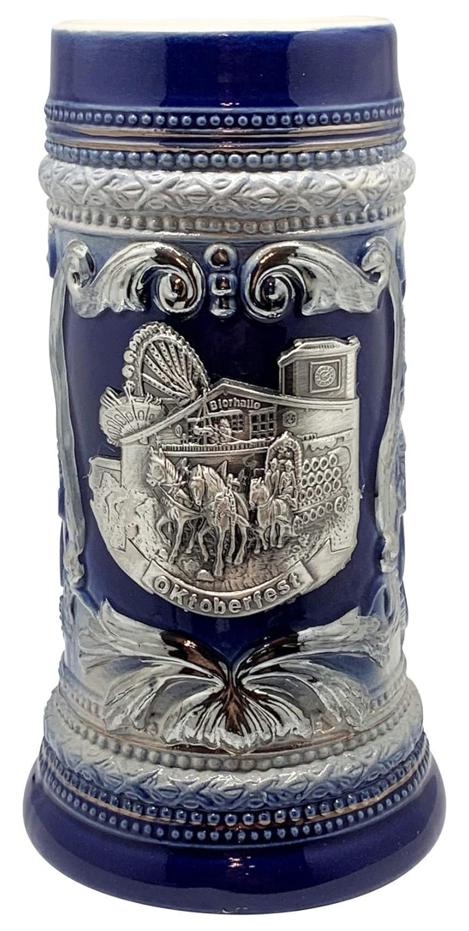 1 Liter | OktoberfestHaus Oktoberfest Stein Bier Krug Cobalt Blue ...