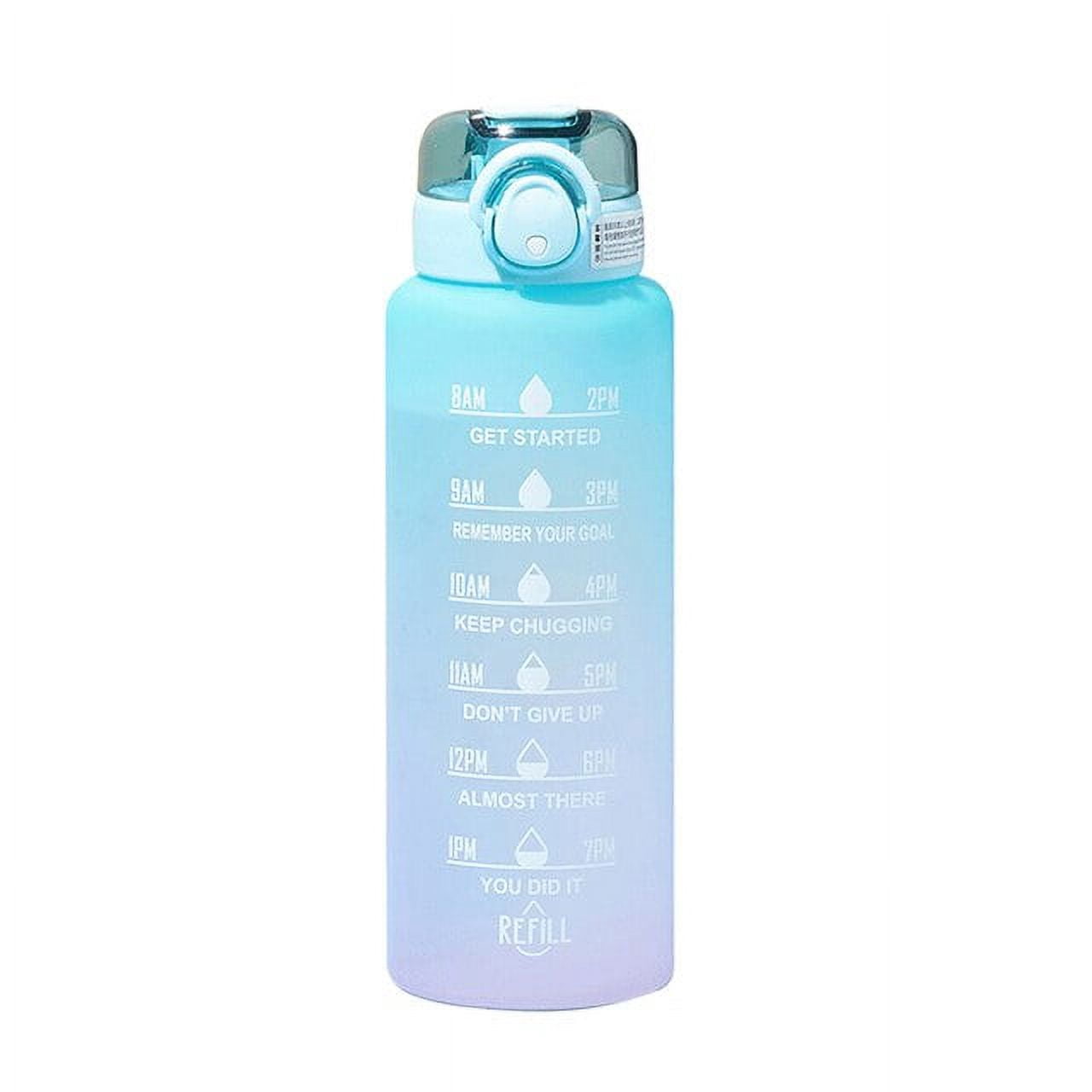 1 Liter Water Bottle With Time Scale fitness Outdoor Sports Water ...