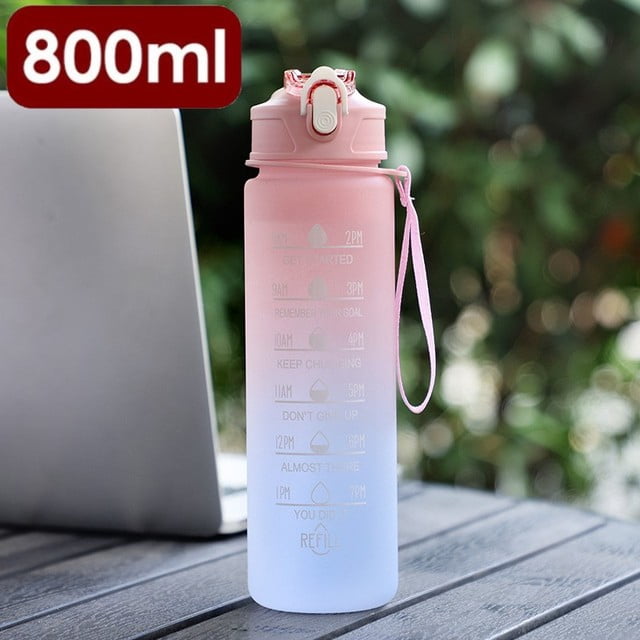 1 Liter Water Bottle with Straw Motivational Sport Water Bottle for ...