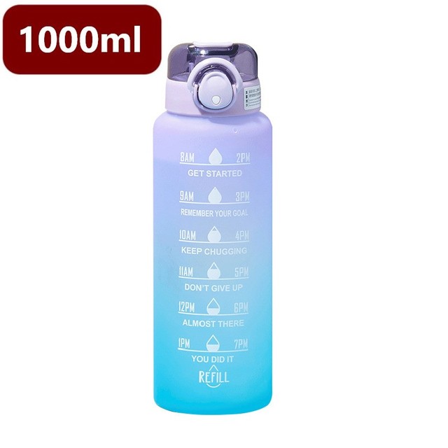 1 Liter Water Bottle with Straw Motivational Sport Water Bottle for ...