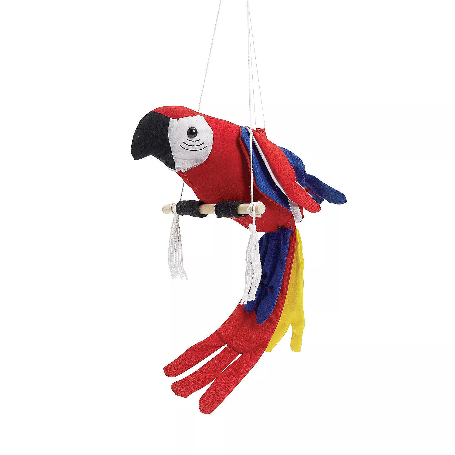 1 Luau Tiki Hawaiian Tropical Party Prop Cloth Parrot On Perch 17 Inch ...