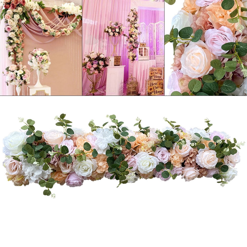 1 M Artificial Silk Flowers Row Floral Garland Decoration Silk Vines ...