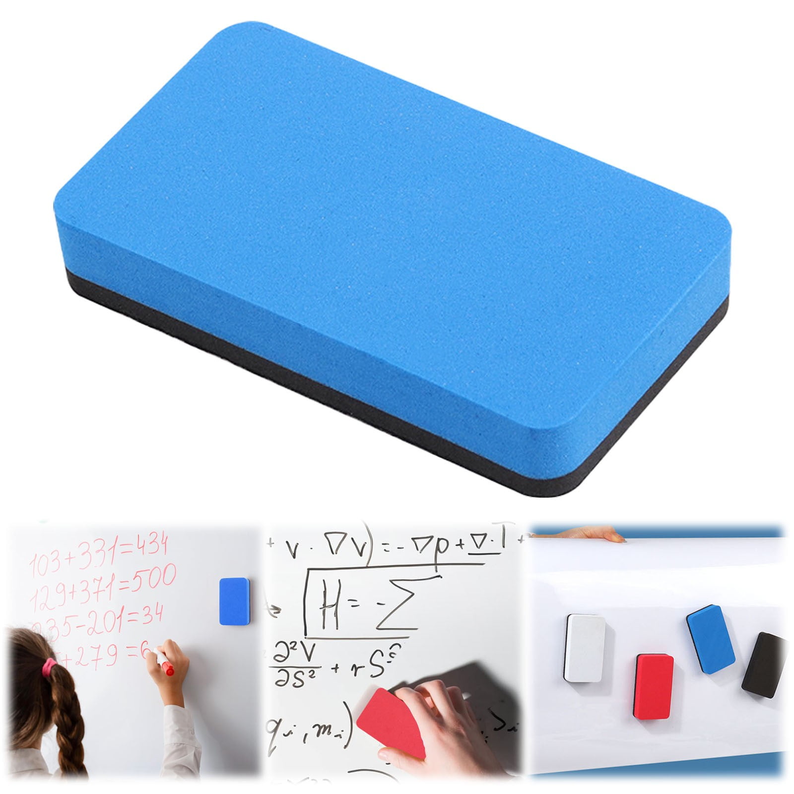 Under $1, Magnetic Whiteboard Eraser, Magnetic Whiteboard Eraser, Rectangle Design, Washable ...