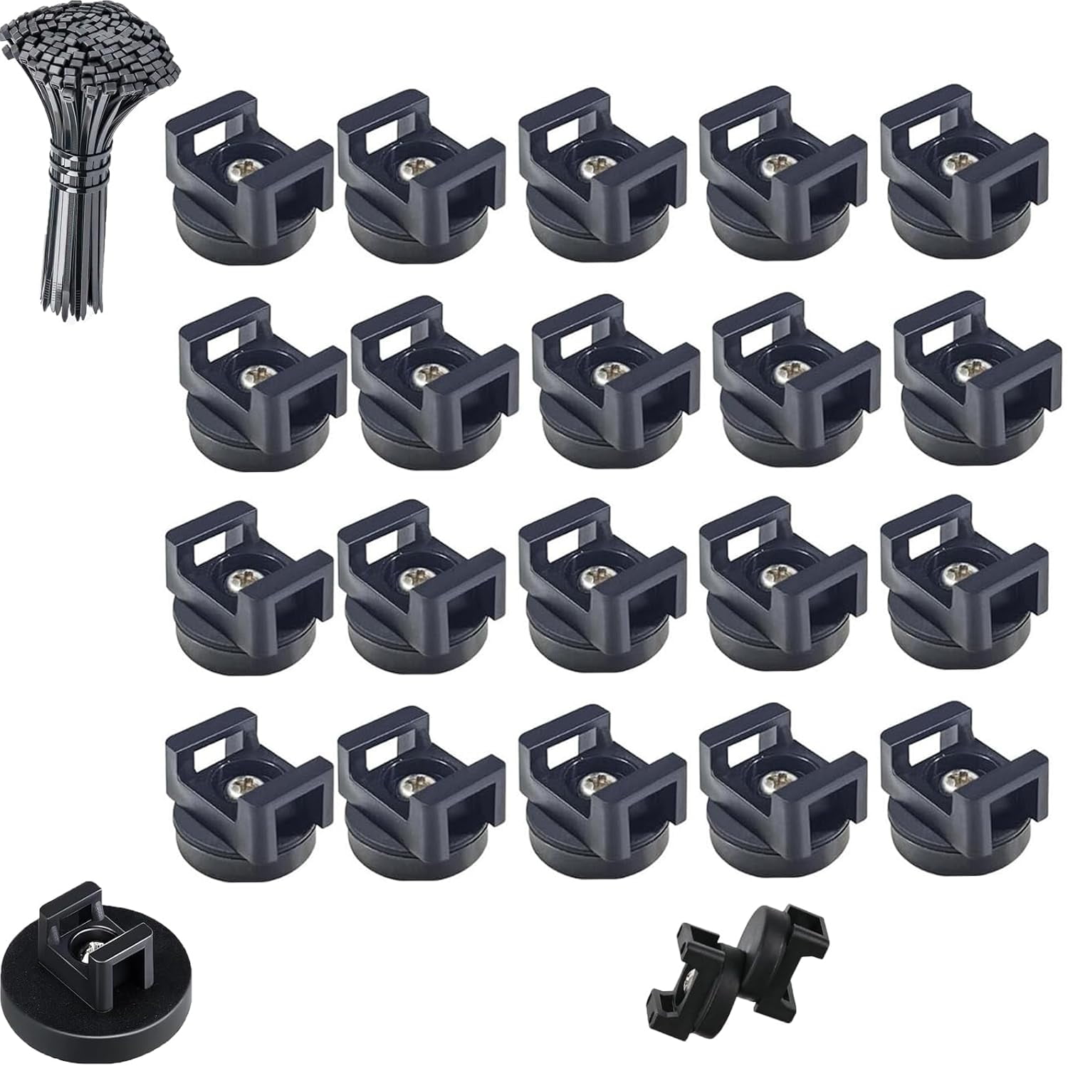 1 Magnetic Zip Tie Zip Tie, Magnetic Cable Tie Holder for Cable ...