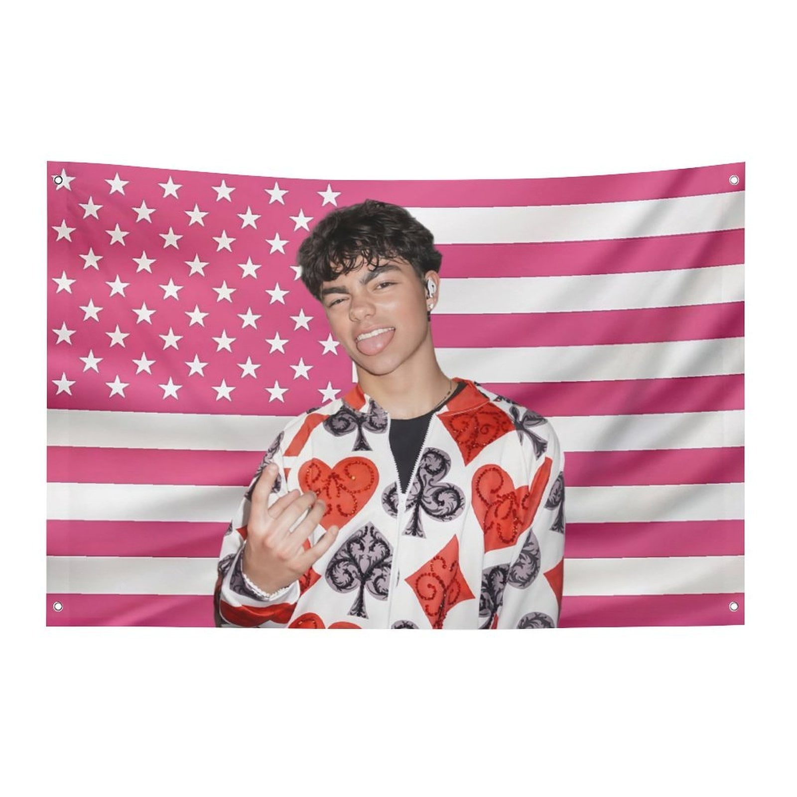 1 Malachi Barton Tapestries Pink American Flag Banner for Outdoor and ...