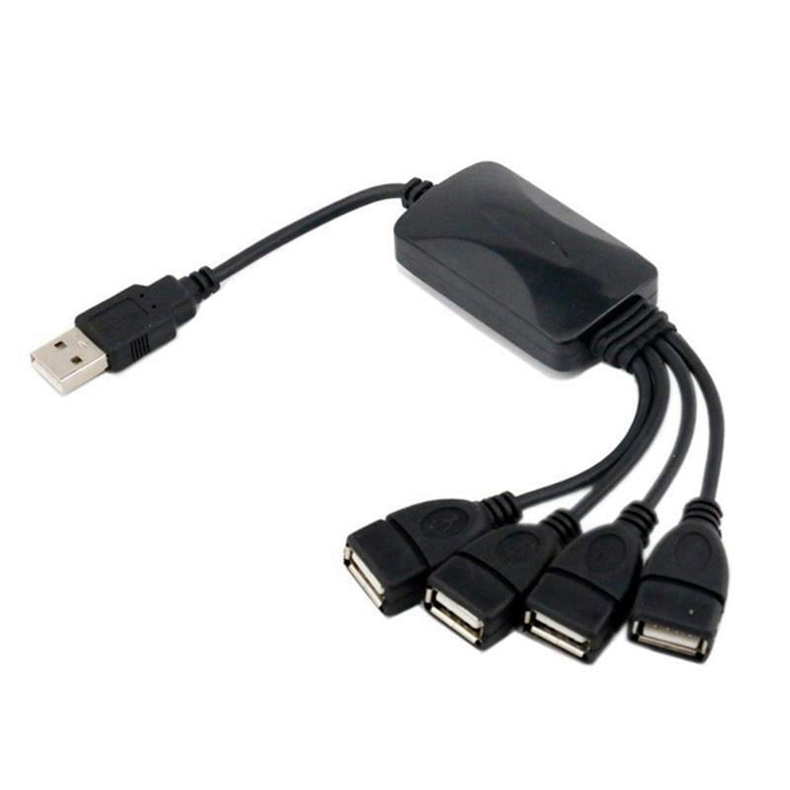 1 Male to 4 Female USB HUB Splitter Extend Cable USB 2.0 Extension Data ...