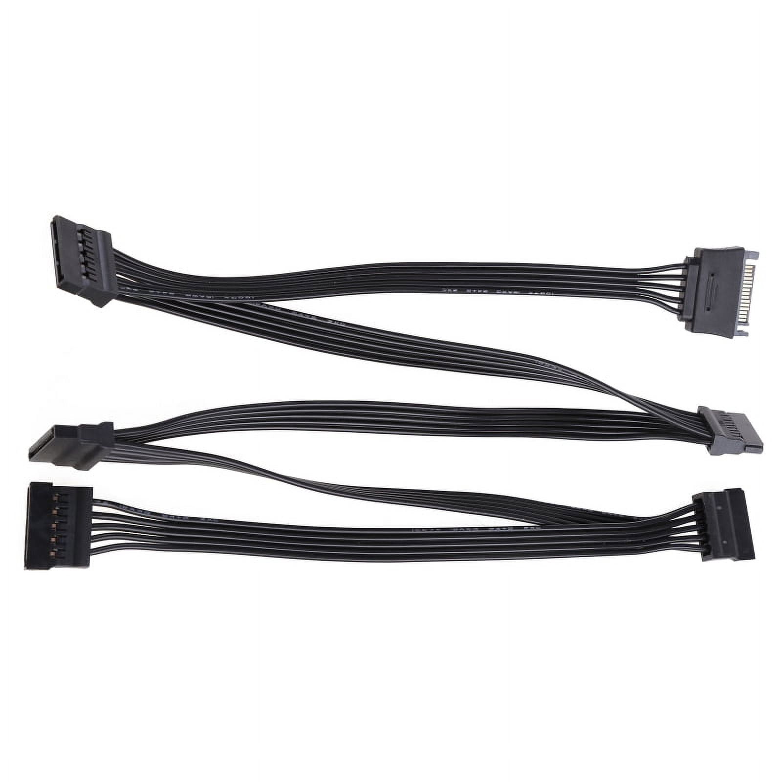 1 Male to 5 Female 15 Pin SATA Power Extension Hard Drive Cord SATA ...