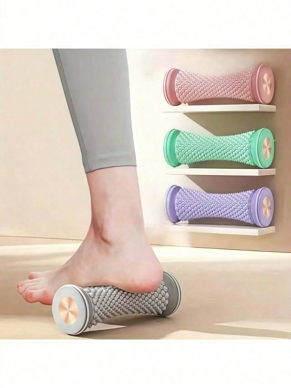 1 Massager, Easy-To-Roll Foot Fascia Relaxing Roller, Used For Muscle ...