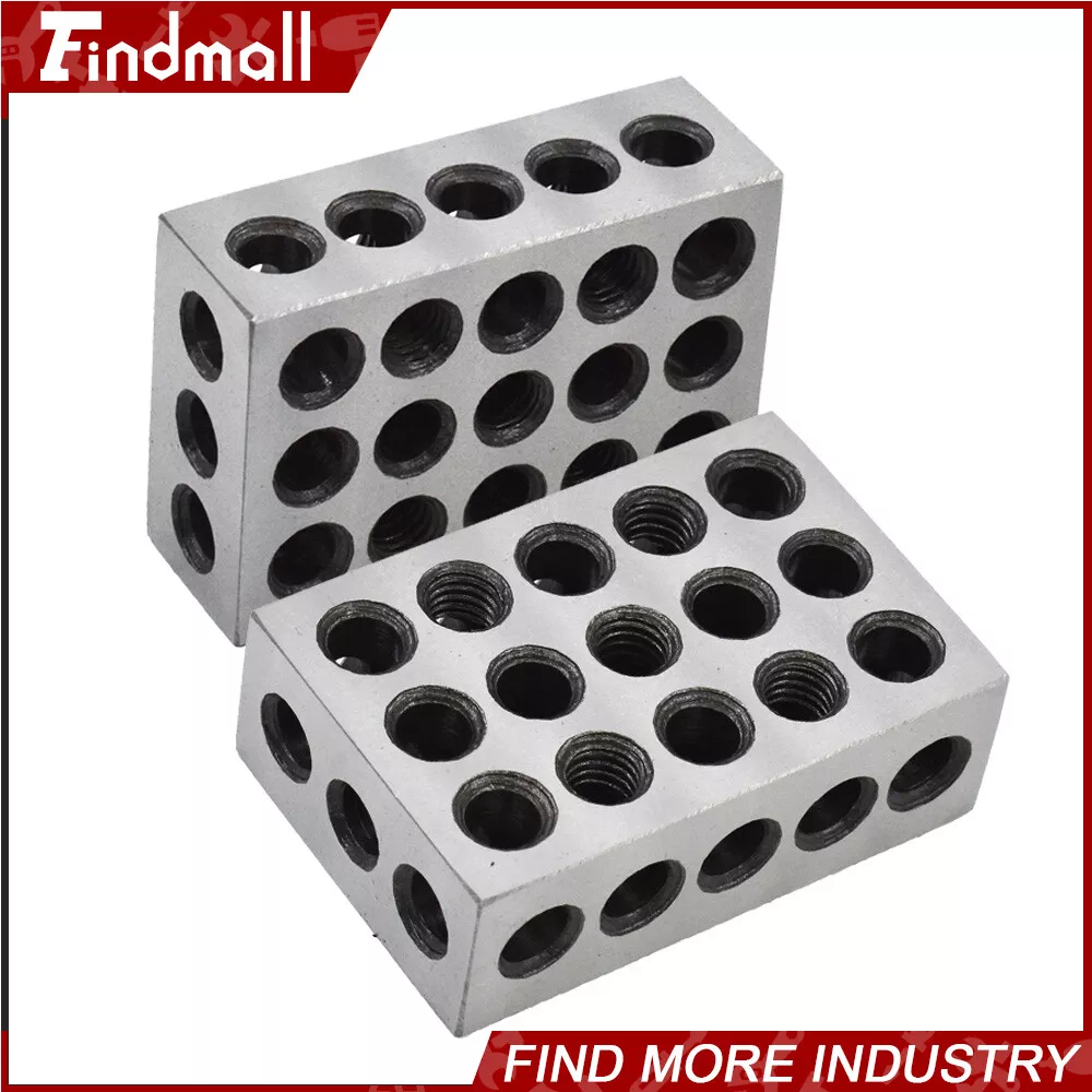 1 Matched Pair Ultra Precision 1-2-3 Blocks 23 Holes .0001" Machinist ...
