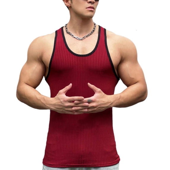 1. Men's Quick Dry Racerback Workout Top Breathable Sleeveless Gym ...