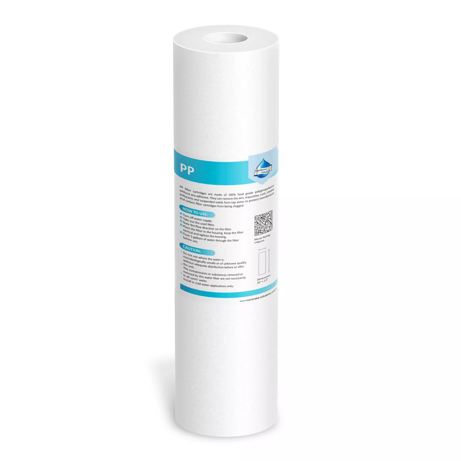 1 Micron 10"x2.5" Whole House Sediment Water Filter Cartridges ...