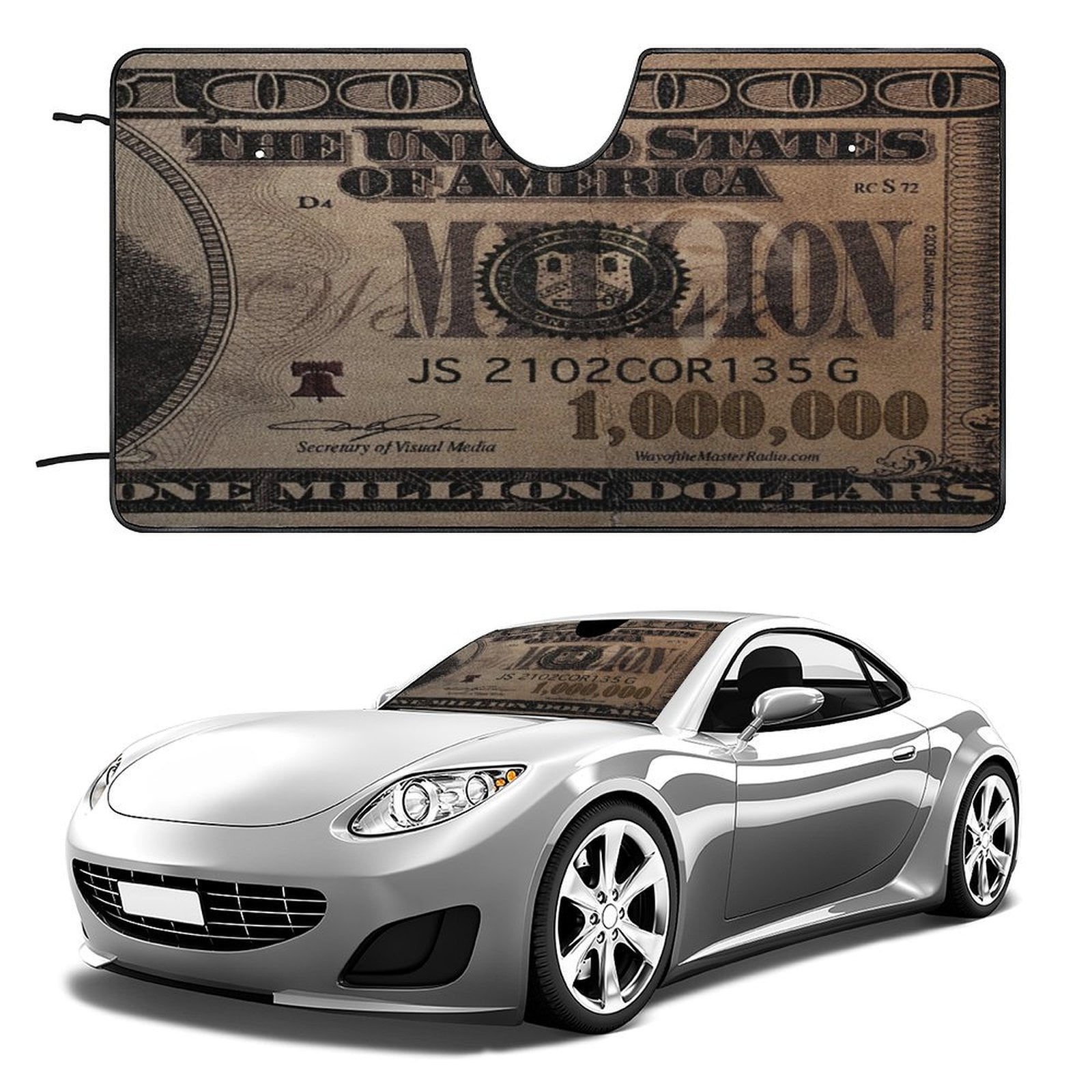 1 Million Dollar Bill Car Solar Protection Windshield Sunshade Car ...