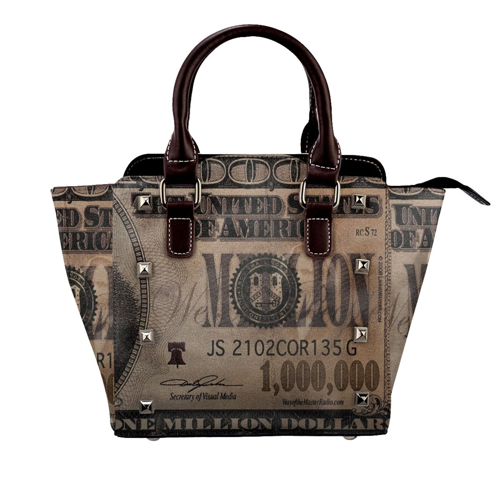 1 Million Dollar Bill Rivet Fashion One-Shoulder Women's Handbag Tote ...