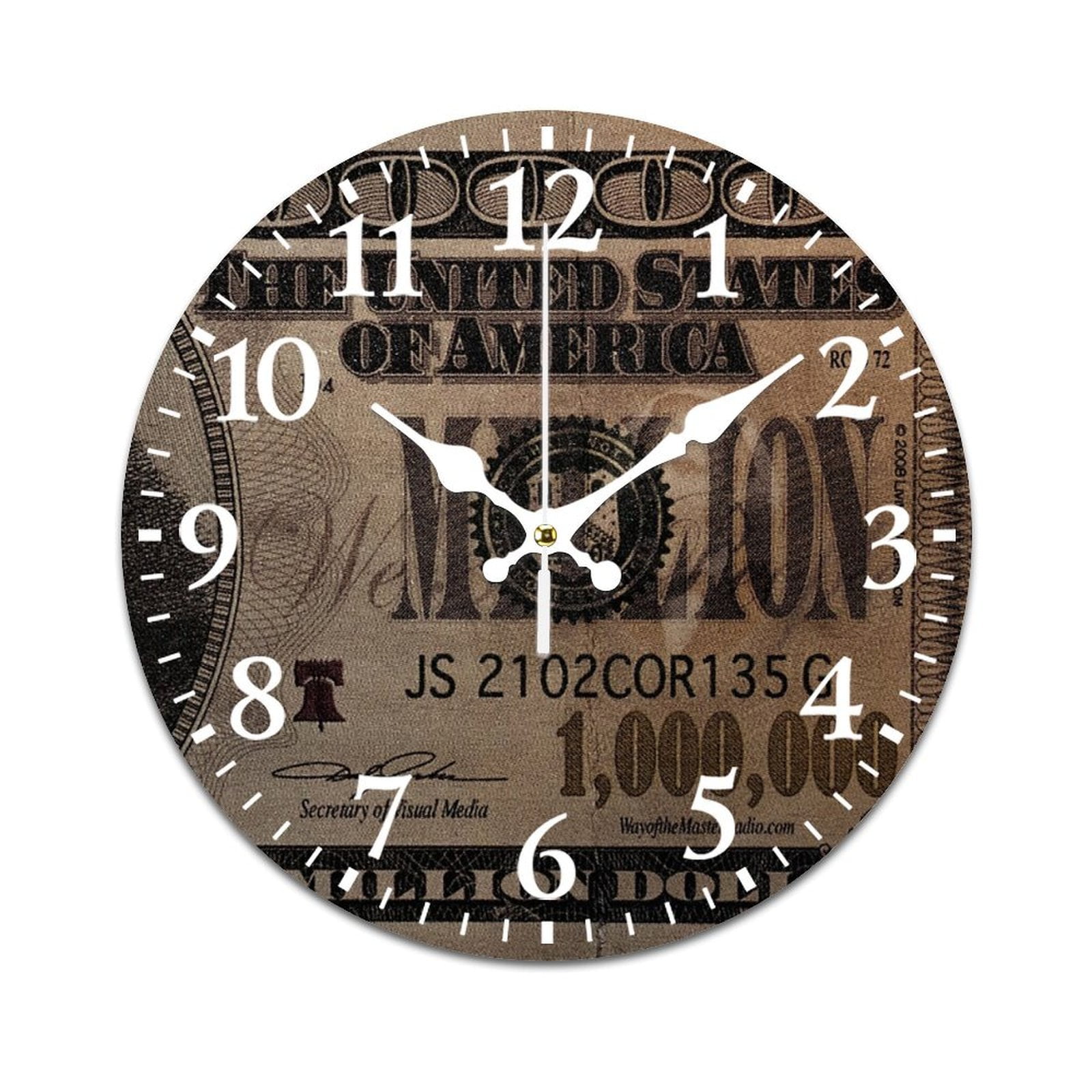 1 Million Dollar Bill Wall Clock Modern Design Clocks Wall Hanging Home ...