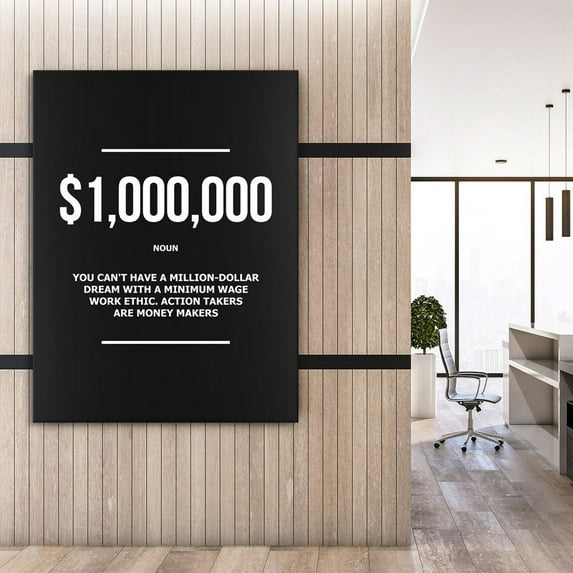1 Million Dollar Definition Wall Art Motivational Office Decor ...