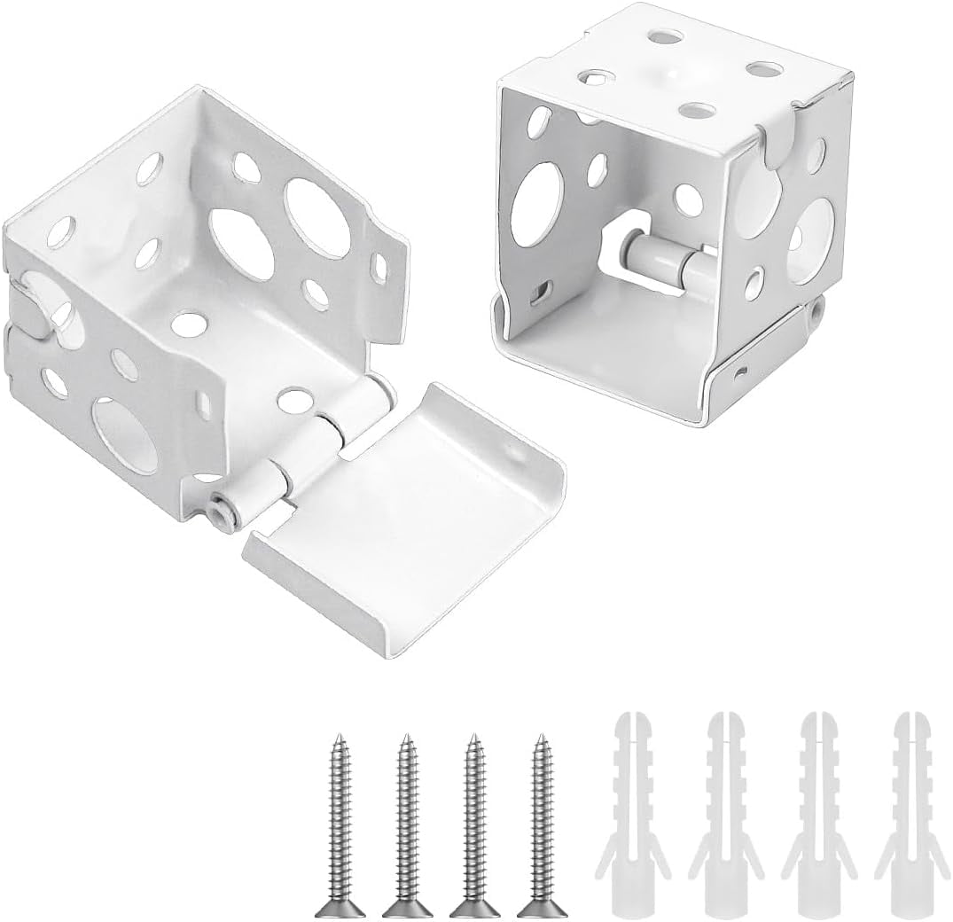 1" Mini Blind Metal Brackets (4-Piece Set) - Low Profile Box Mount for ...