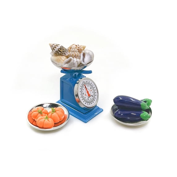 1: Miniature Alloy Kitchen Scale For 1/12 Dollhouses, Weight ...
