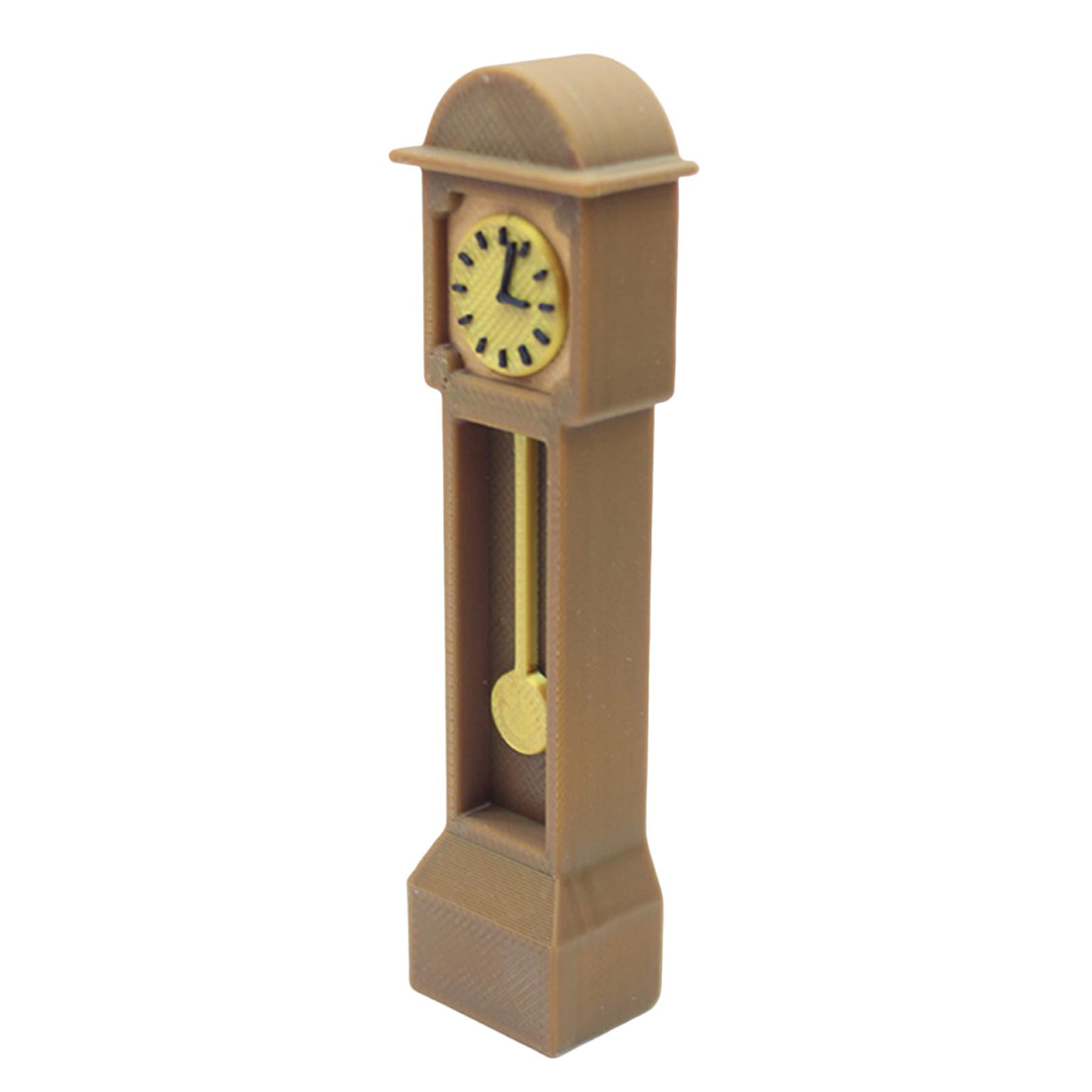 1 Miniature Toy Model Grandfather Clock Kids Pretend Play Classic Retro ...
