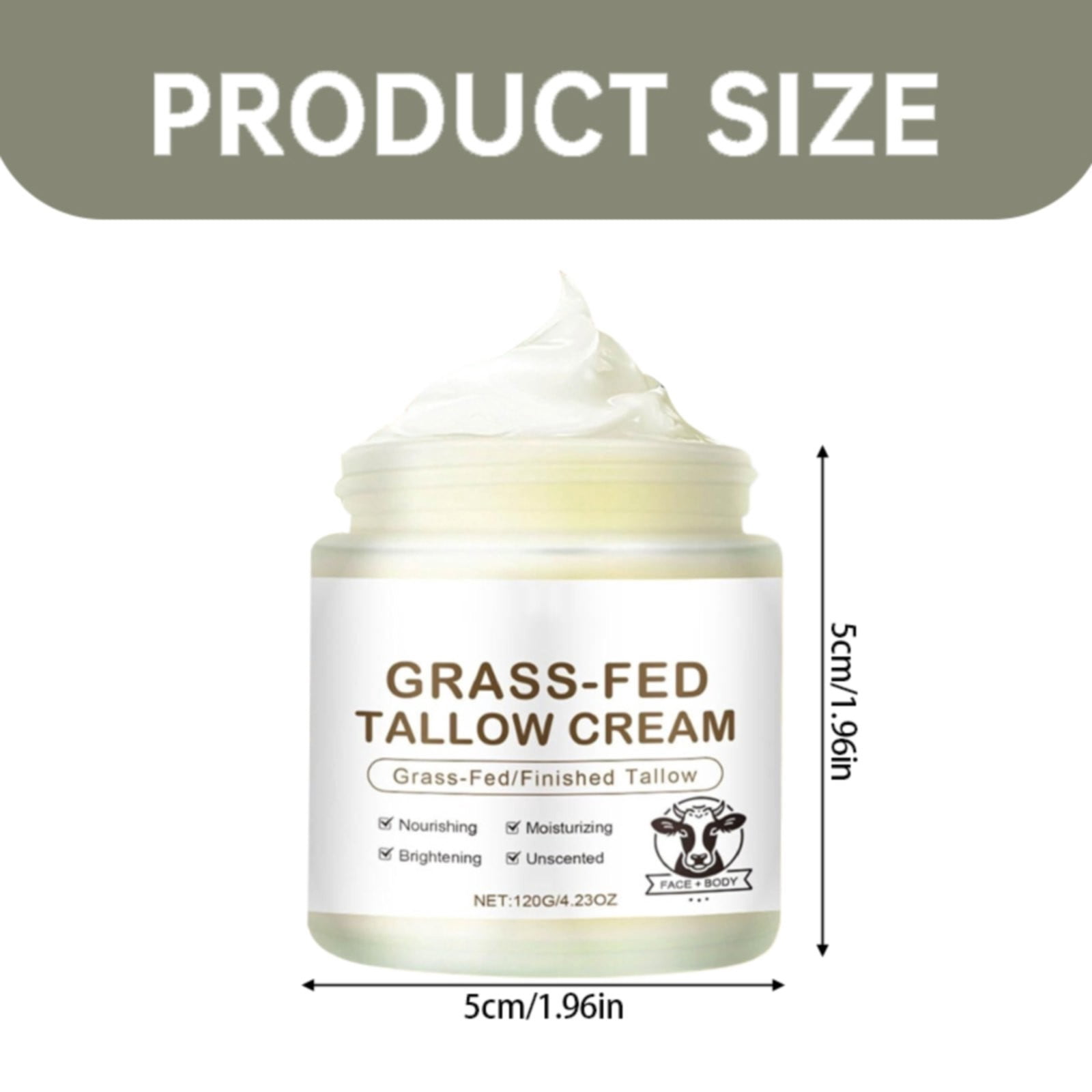 1*Moisturizing cream 100Ml Grass Fed Beef Tallow Balm With Jojoba Oil ...