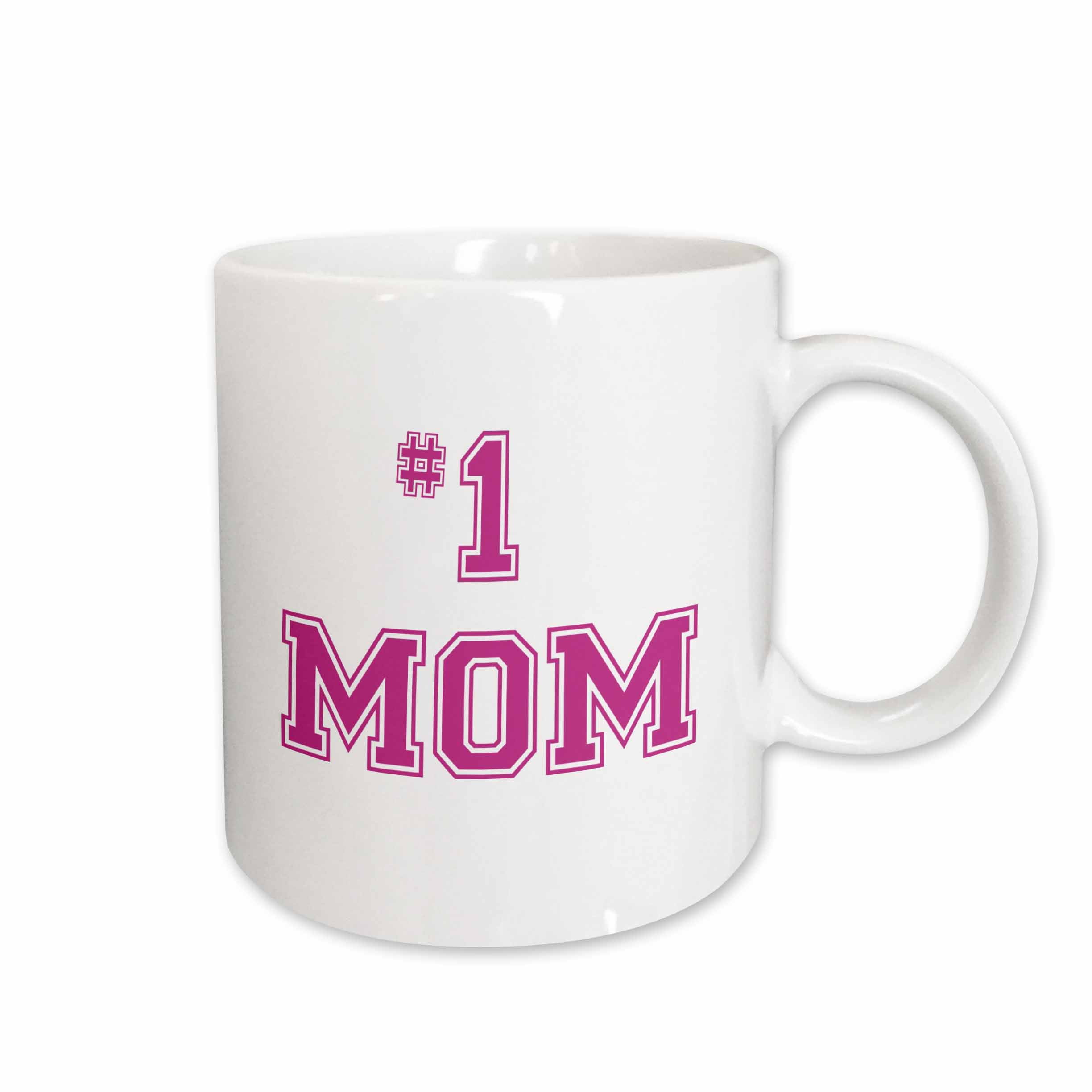 #1 Mom - Number One Mom in hot pink large print text - for worlds ...