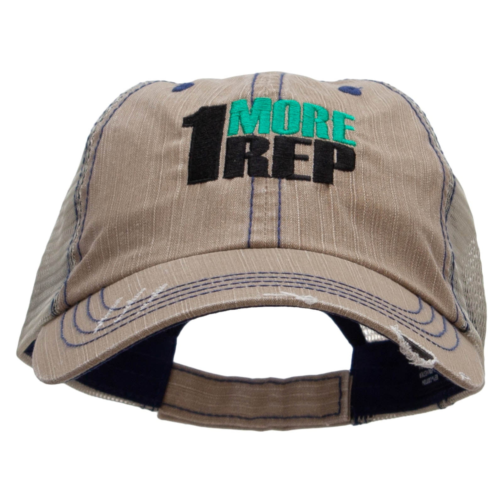 1 More Rep Embroidered Low Profile Special Cotton Mesh Cap - Khaki OSFM ...