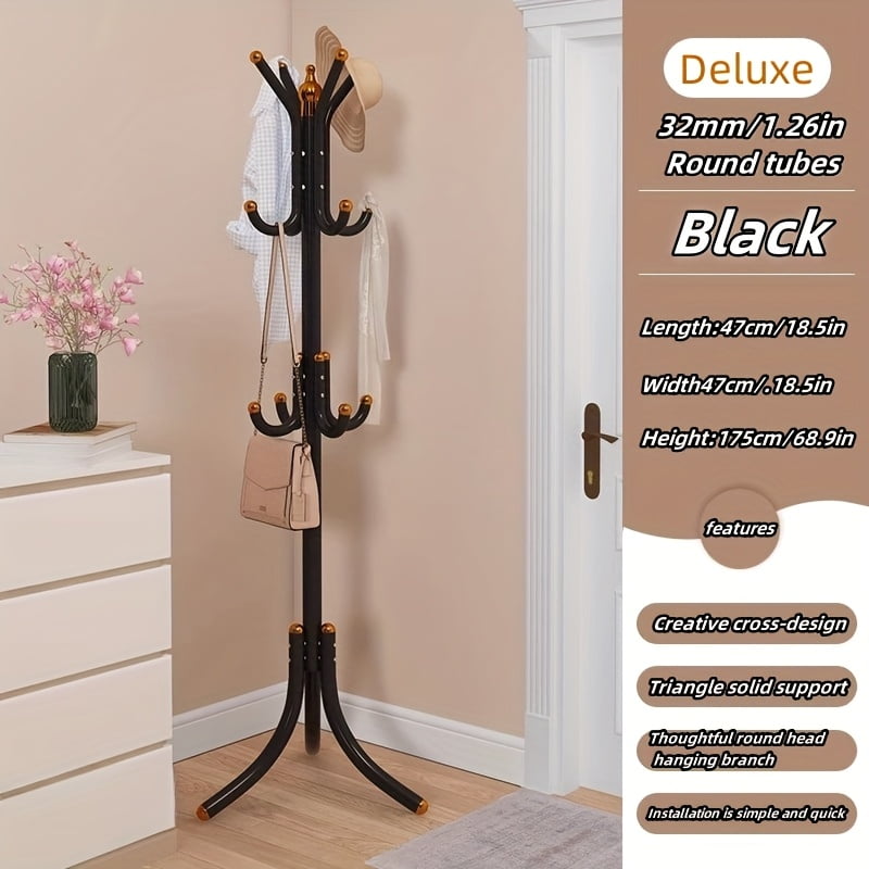 1 Multi-Color Multifunctional Clothes Hanger, Sturdy Coat, Hat, and Bag ...