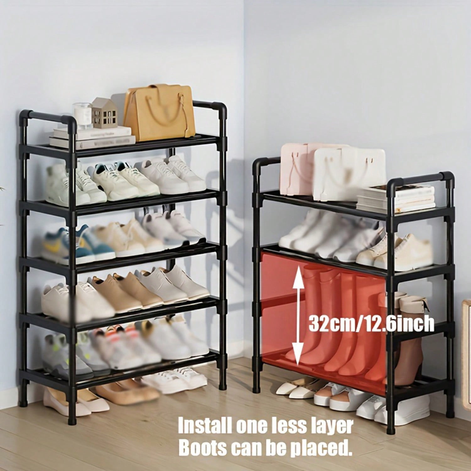 1 Multi-Layer Simple Shoe Rack, Multifunctional Large-Capacity Storage ...
