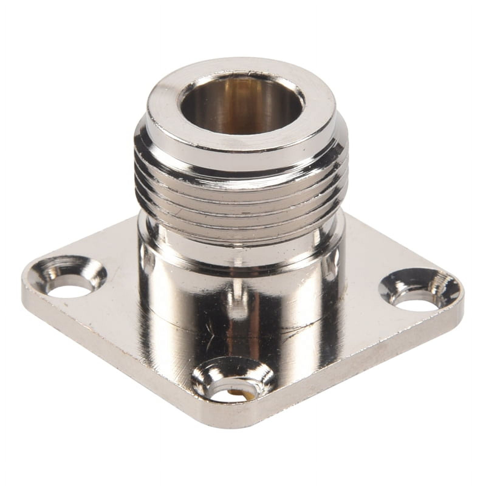 1*N type female jack coax connector 4-hole panel mount-silver - Walmart.com