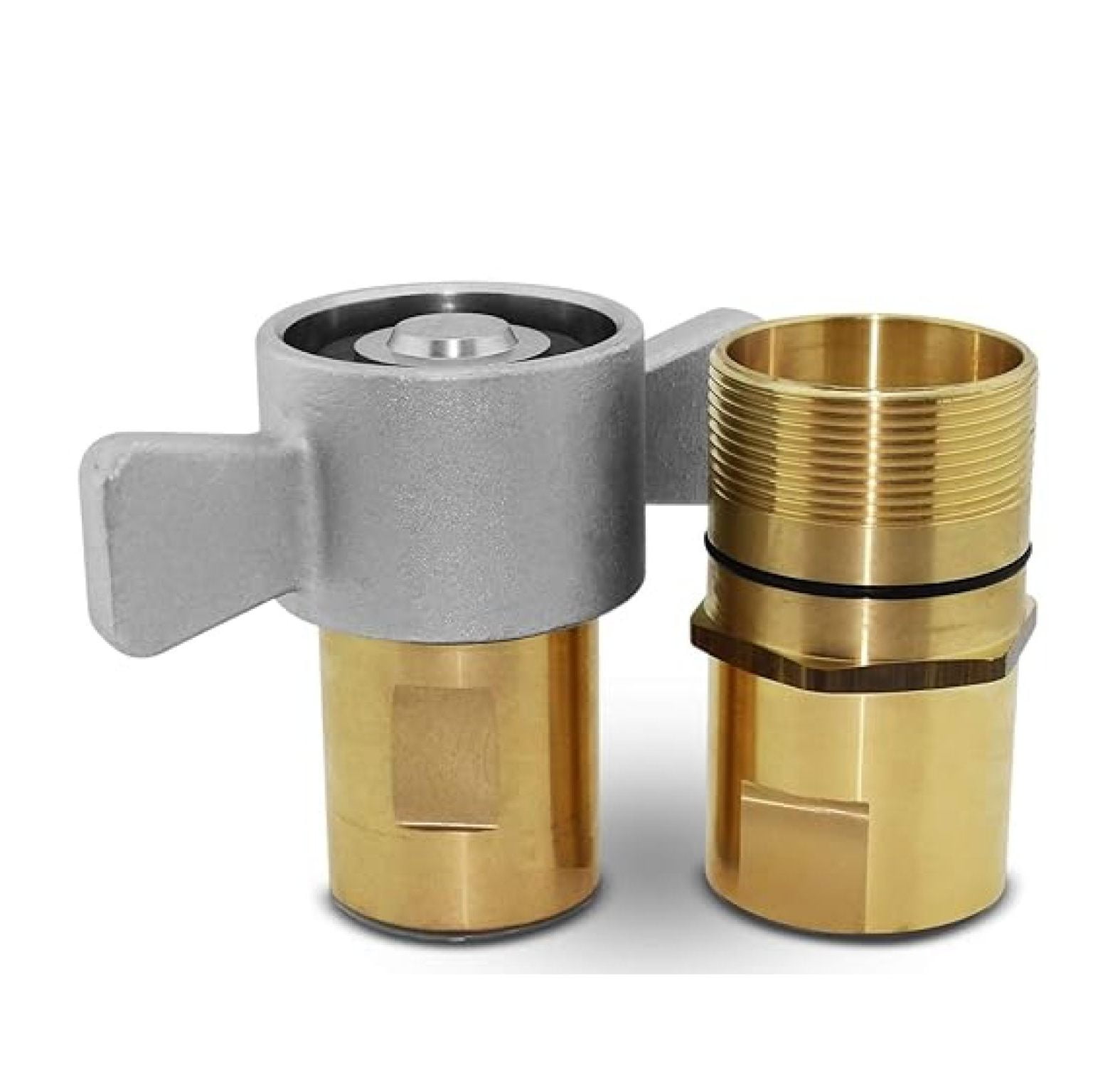 1" NPT Hydraulic Quick Disconnect Coupler Set - Wet Line Wing Nut ...