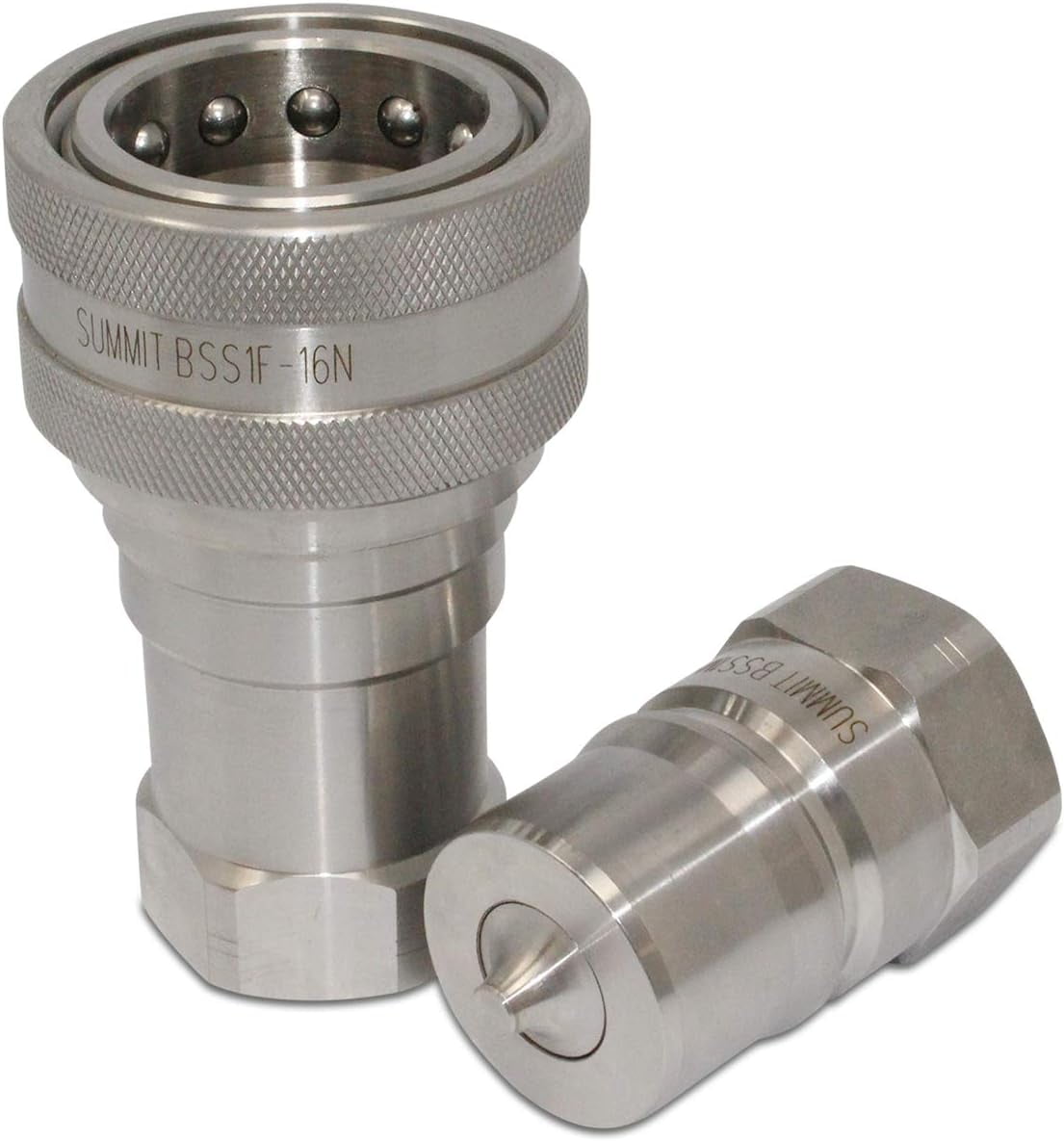 1″ NPT ISO 7241-B Stainless Steel Quick Disconnect Hydraulic Coupler ...