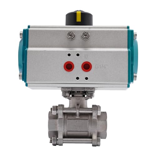 1" NPT Pneumatic Ball Valve, Single-acting Pneumatic Air Actuated Ball ...