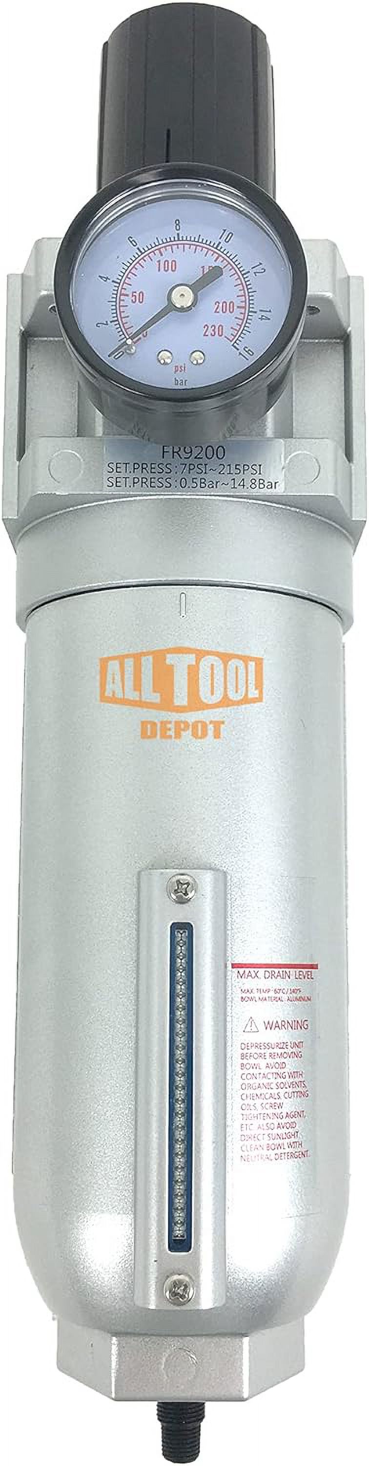 1" NPT SUPER DUTY Compressed Air In Line Filter Regulator Combo ...