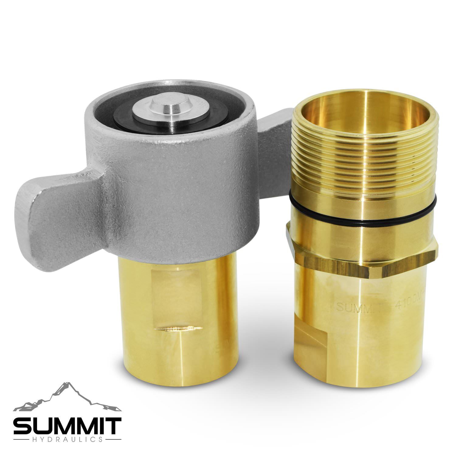 1" NPT Wet-Line Wing Nut Hydraulic Quick Disconnect Coupler / Coupling ...