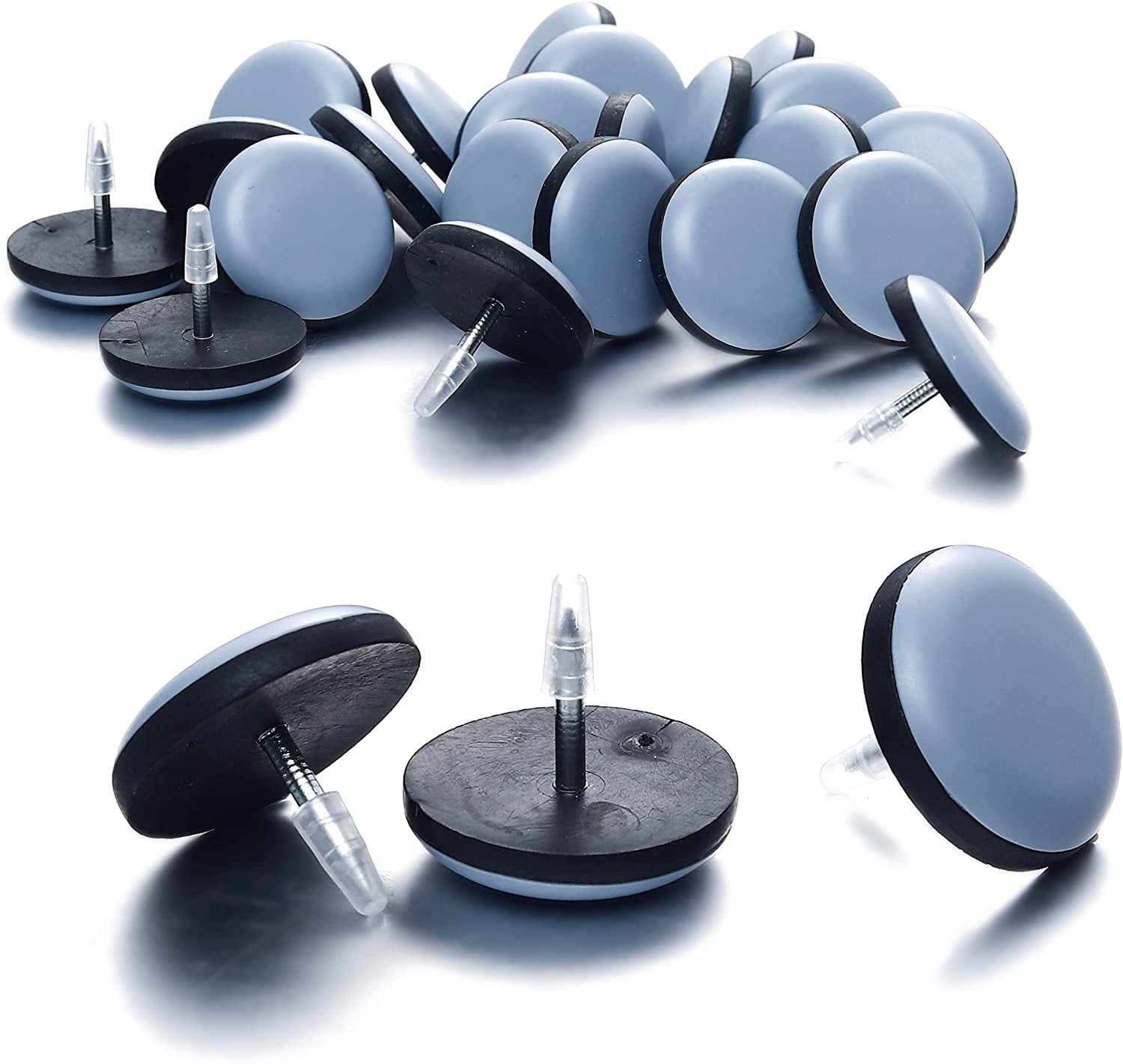1" Nail on Furniture Sliders (24 Pack) - Heavy Duty PTFE (Teflon) Chair ...