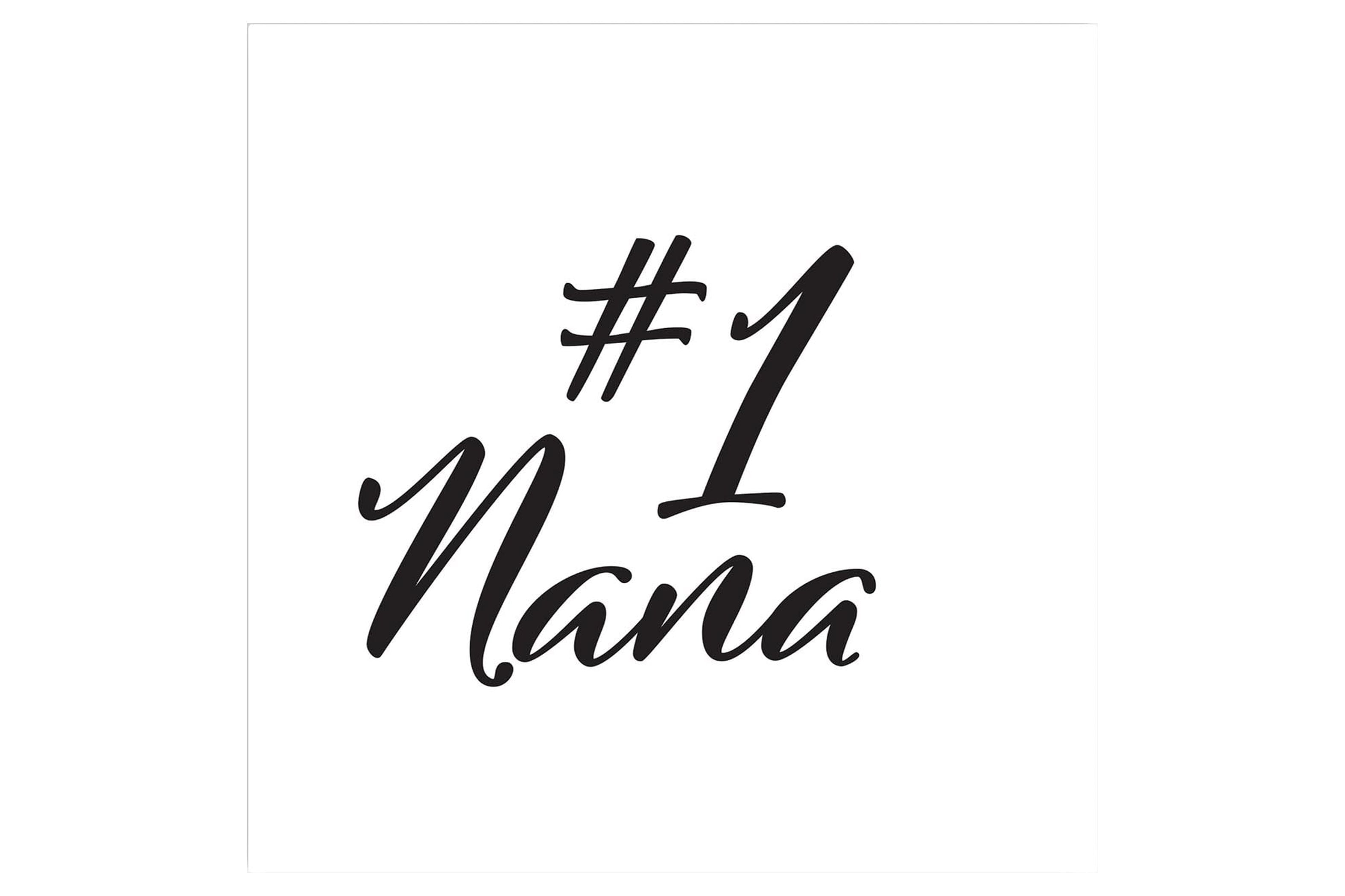 #1 Nana Black Script 12 x 12 Wood Wall Sign Plaque - Walmart.com