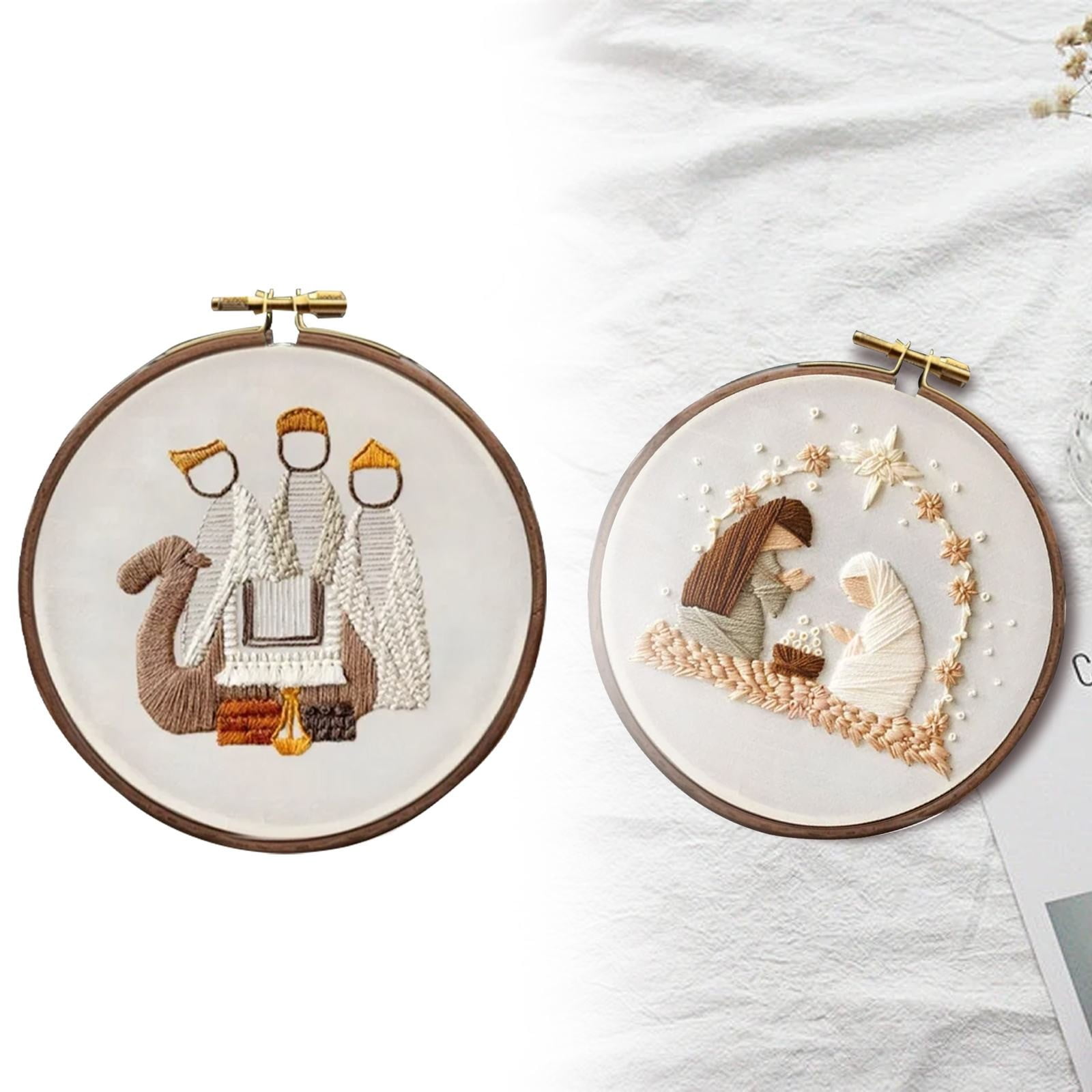 1×Nativity Scene Embroidery Scene Embroidery Kit Set of 4 Christmas ...