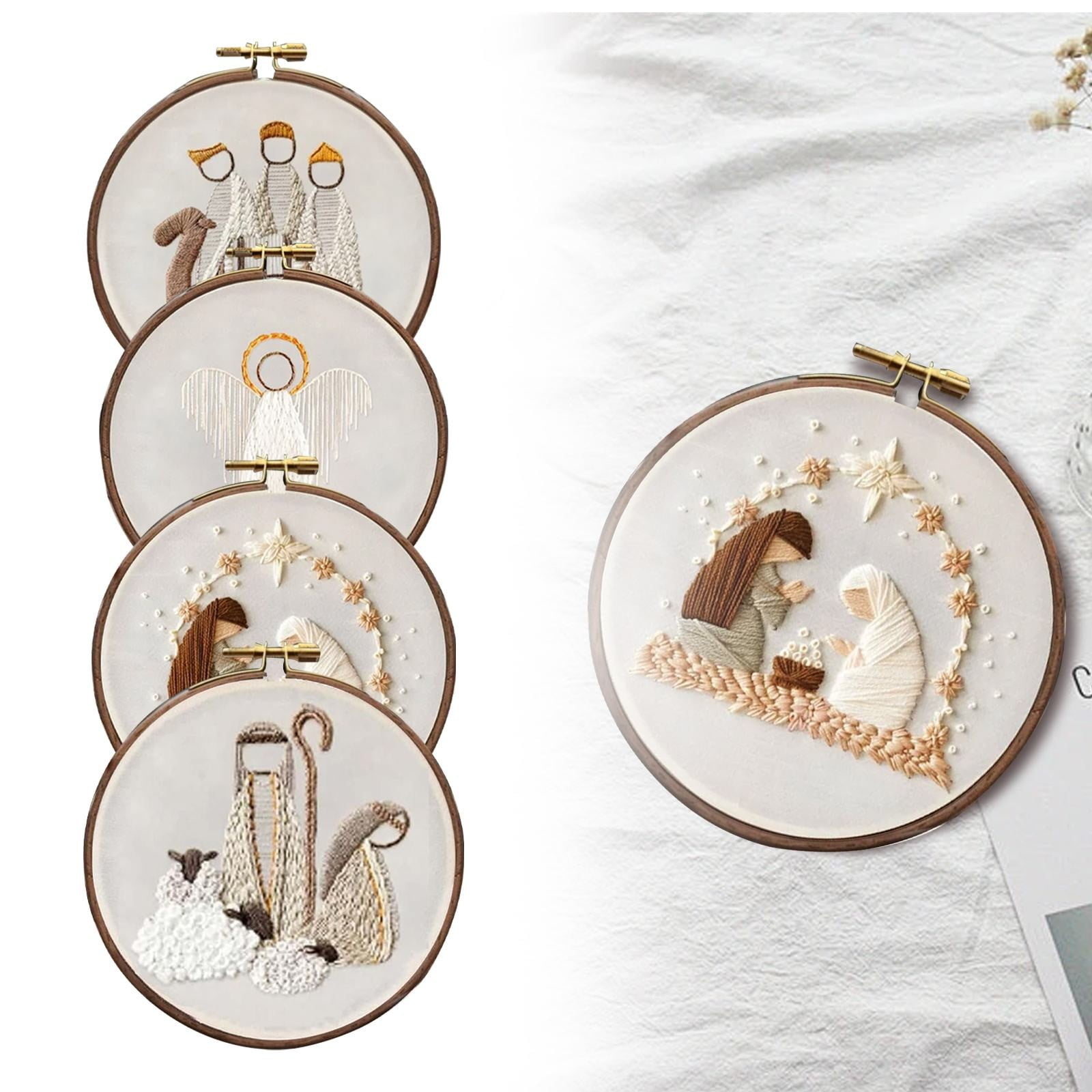 1×Nativity Scene Embroidery Scene Embroidery Kit Set of 4 Christmas ...