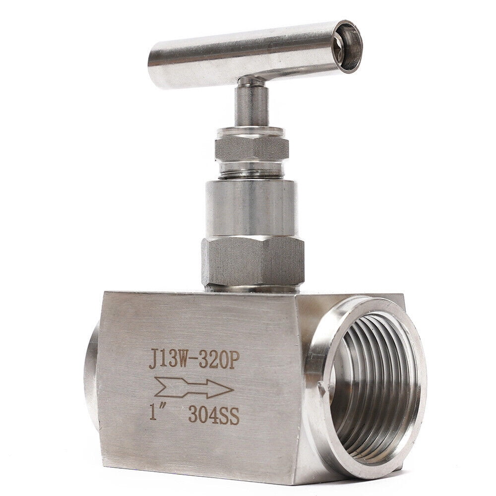 1" Needle Valve BSP Stainless Steel SS304 T Handle High Pressure 420bar ...