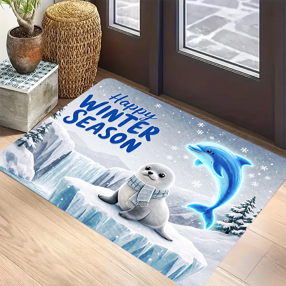 1 Non-slip marine-themed rug for entryway, kitchen, bathroom - Thick ...