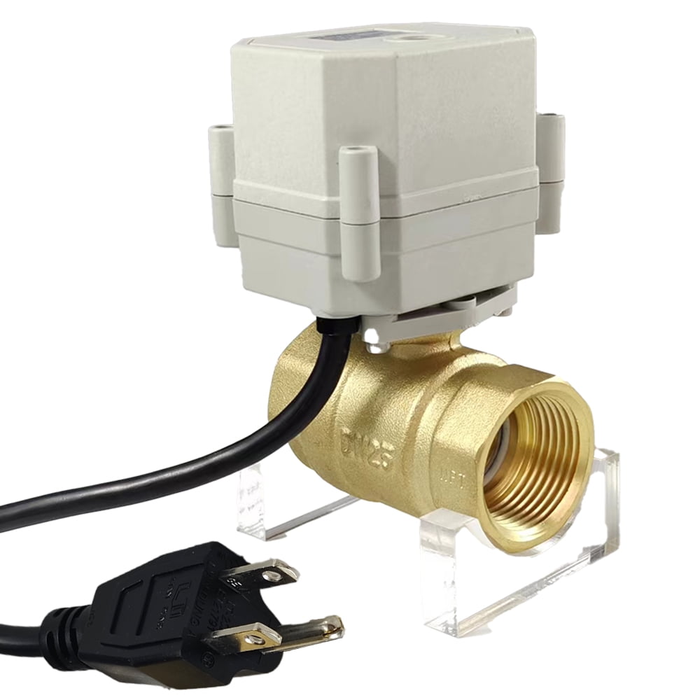 1" Normally Open 110VAC-230VAC Motorized Ball Valve, Brass Electric ...