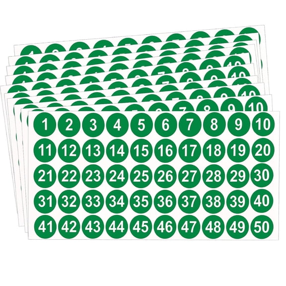 Number Stickers 1 10