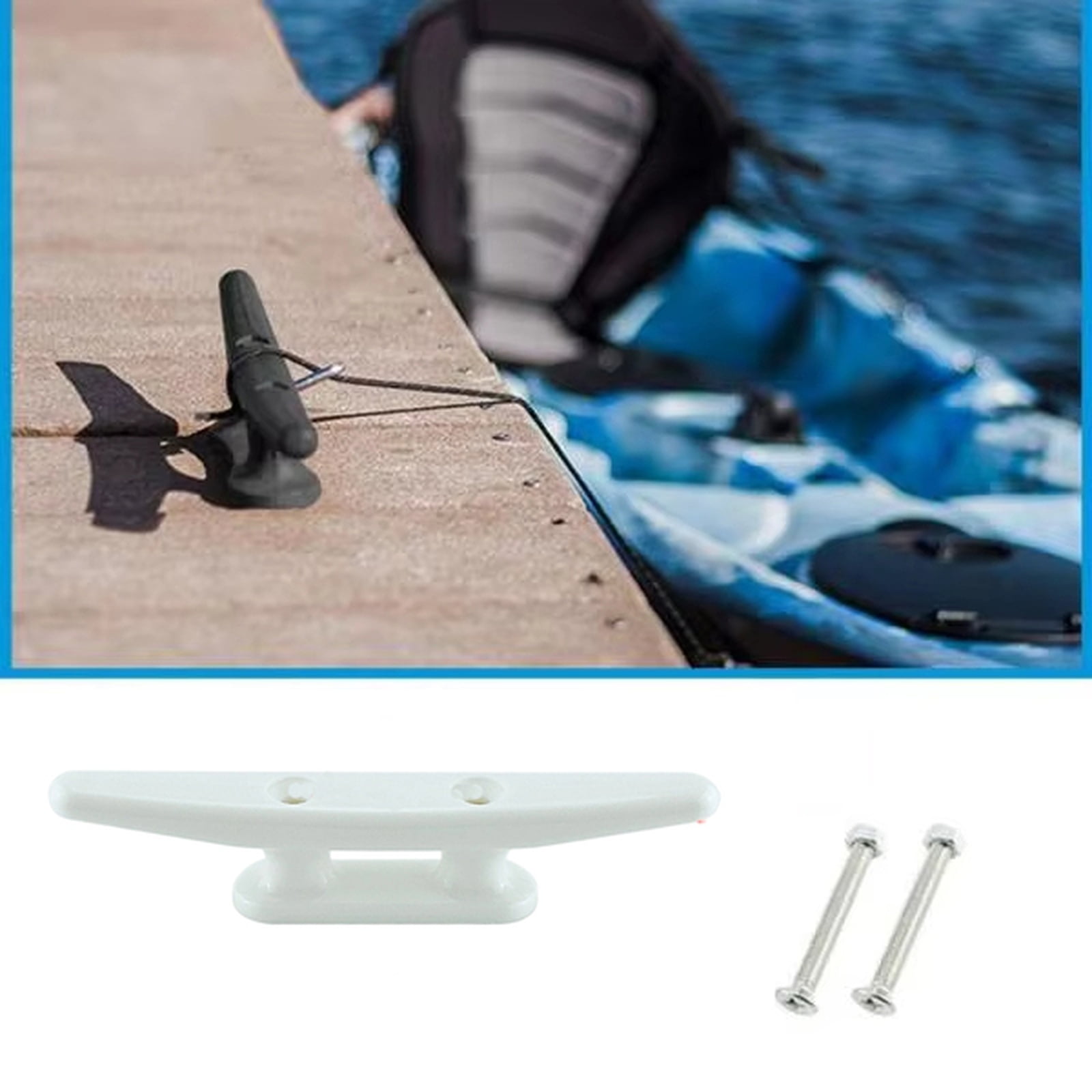 1*Nylon Cleat + 2*Bolts, Black Nylon Cleat, Mooring Cleat, Bollard ...