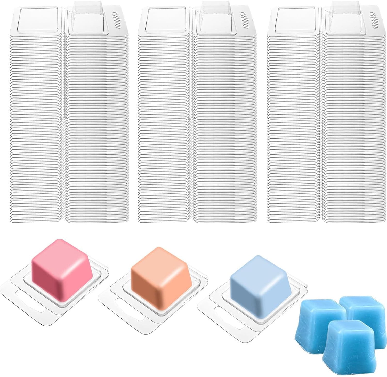 1 OZ Clear Empty Plastic Wax Melt Containers,Bexikou 50 Packs Single ...