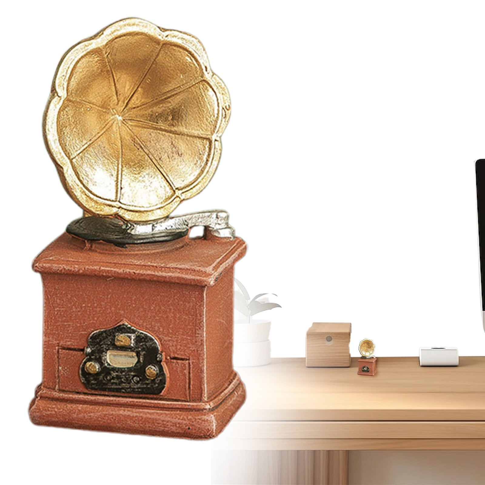1 Ornament Clearance! Mini Dollhouse Gramophone Mini House Phonograph ...