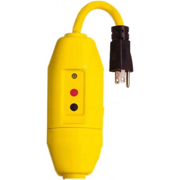 1 Outlet, 125 Volt, 15 Amp, Yellow, Load Side User Attachable Inline ...