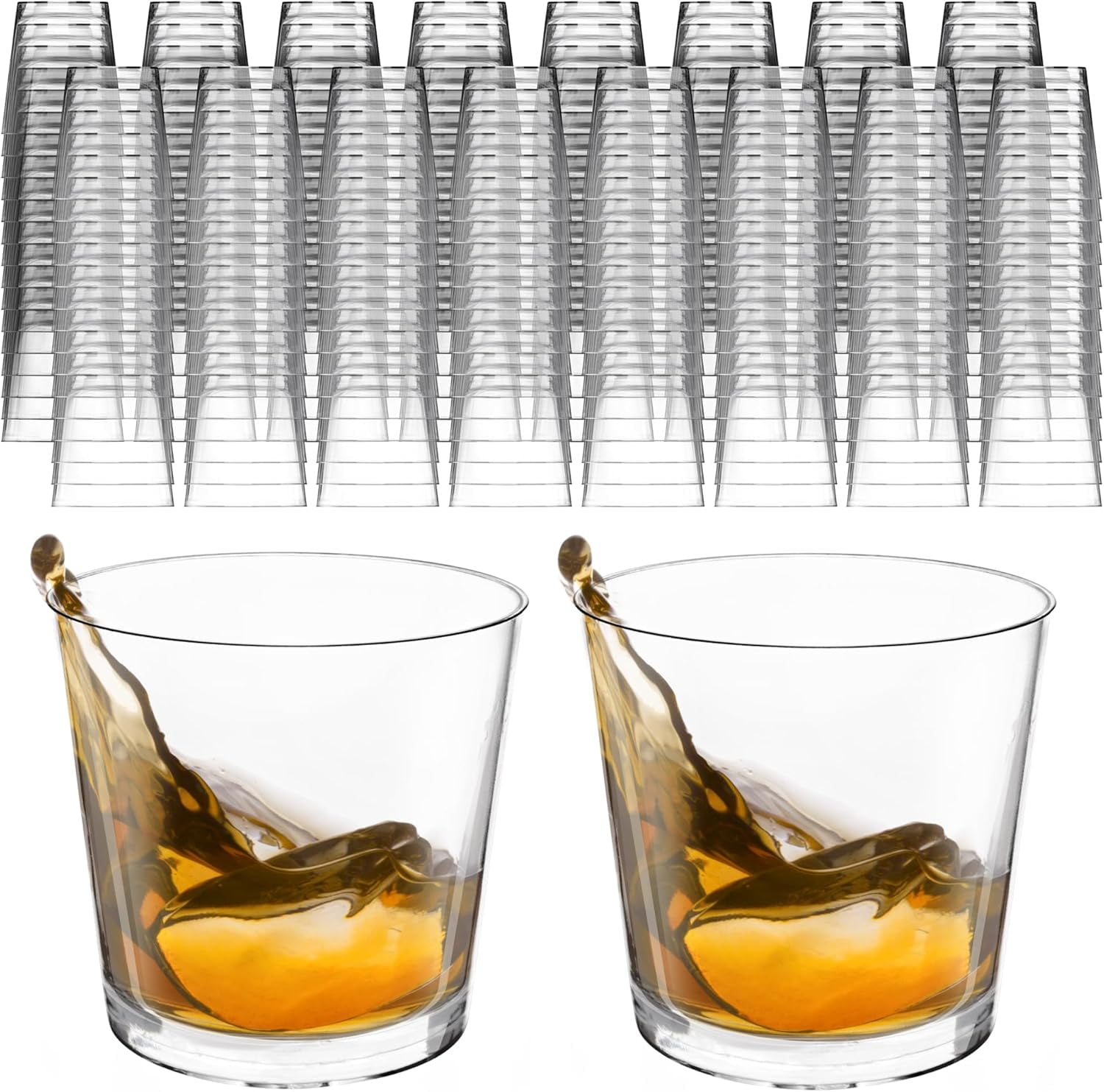 1 Oz Shot Glasses, 240 Hard Clear Plastic Shot Cup, Disposable Party ...