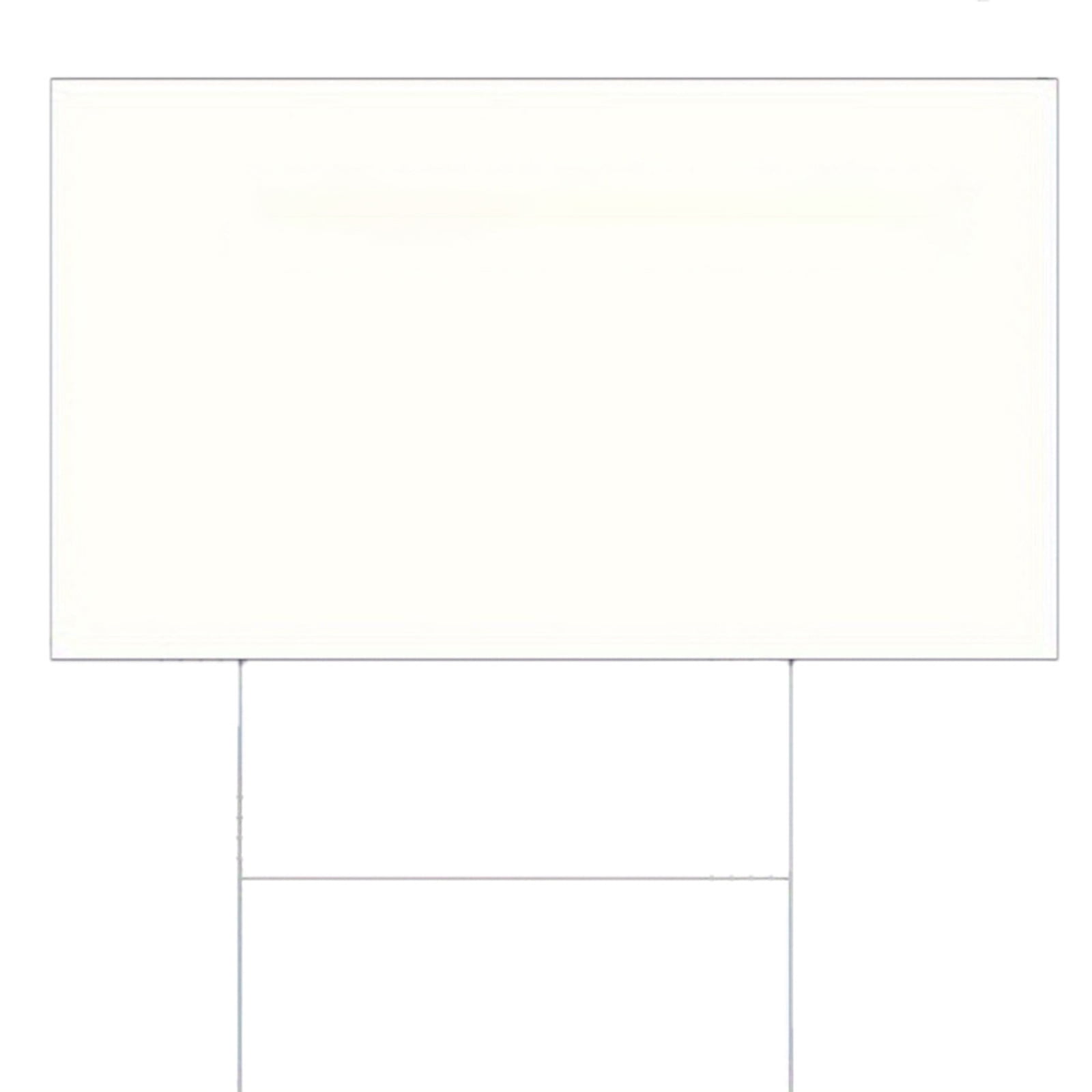 1 PACK 17 x 12 Inches Blank Yard Signs - Waterproof Corrugated Plastic ...