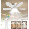 1 PACK 20 inch Ceiling Fans with Lights and Remote Control,Low Profile ...