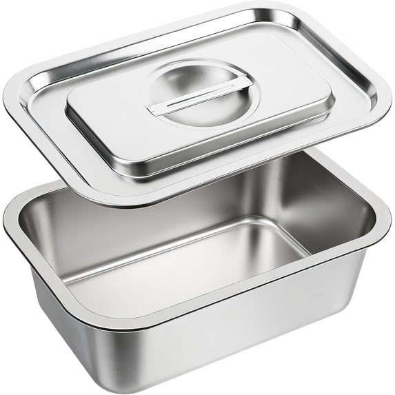 1 PACK 4 Inch Extra Deep Lasagna Baking Pan with Lid, 10.4x13.8Inch 304 ...